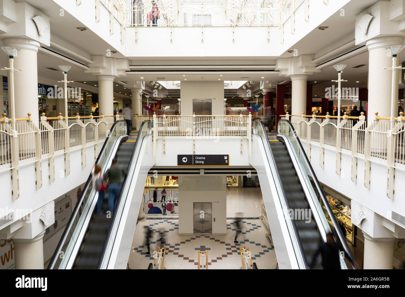Customers, people shopping in the Intu Potteries Shopping Centre in ...