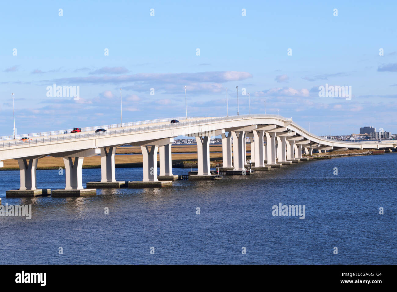The Ocean City, New Jersey Causeway bridge Stock Photo - Alamy