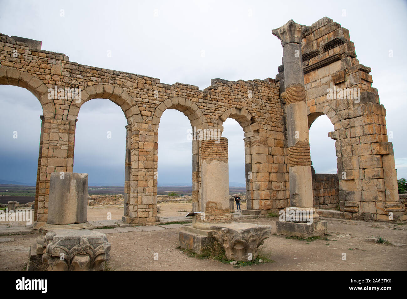 roman ruins at Volubilis in Morocco Stock Photo - Alamy