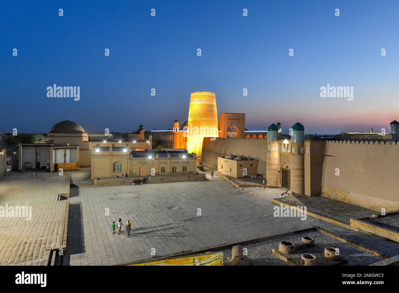 Historic architecture of Itchan Kala, walled inner town of the city of ...