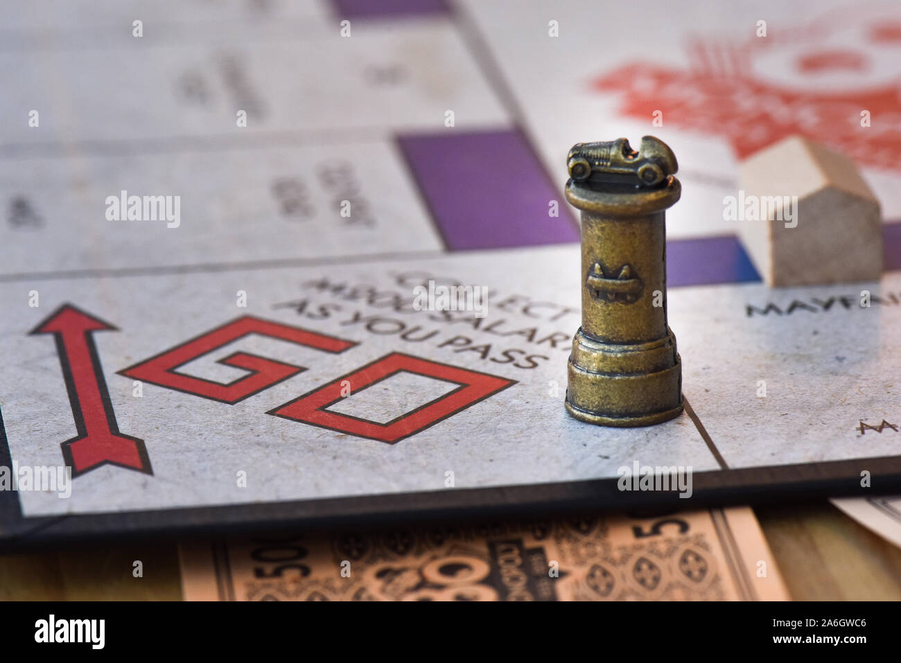 A player lands on the go square while playing a game of Monopoly on the ...