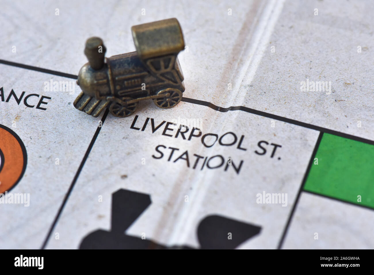 A player using the Train piece lands on Liverpool Street station in the ...