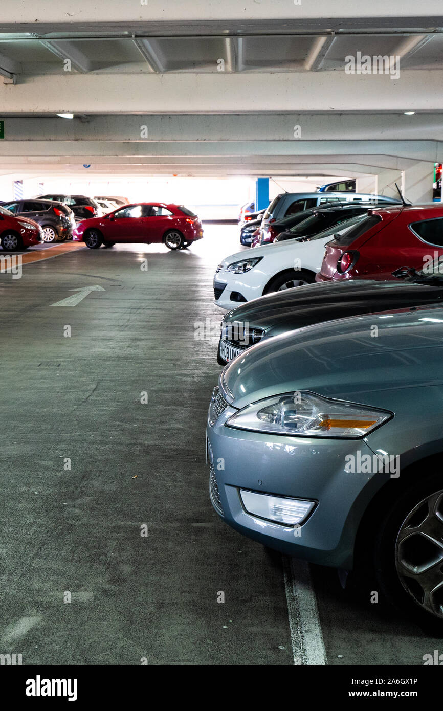 The multi storey car park, parking garage for the Intu Potteries ...