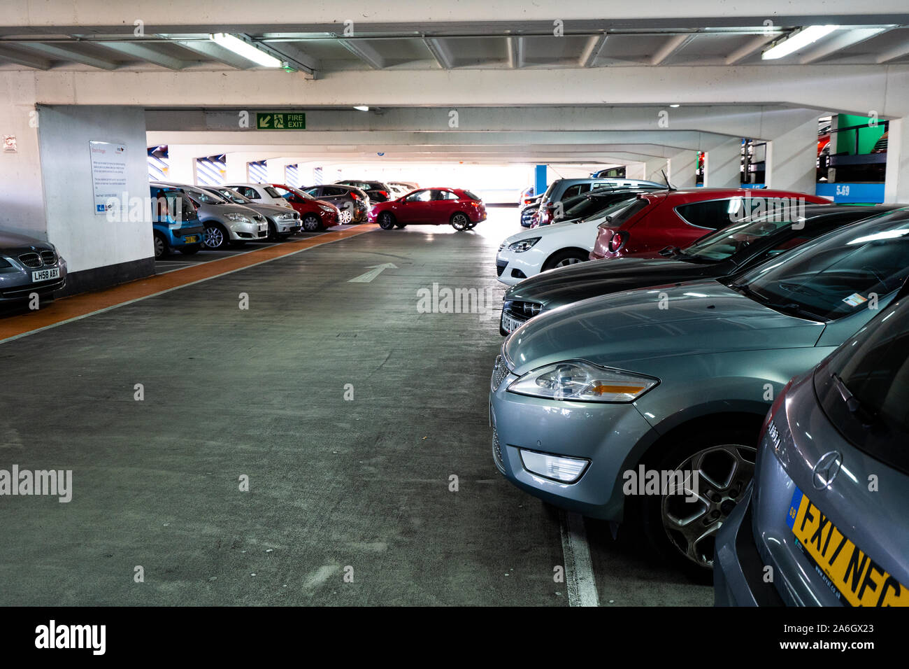 The multi storey car park, parking garage for the Intu Potteries ...