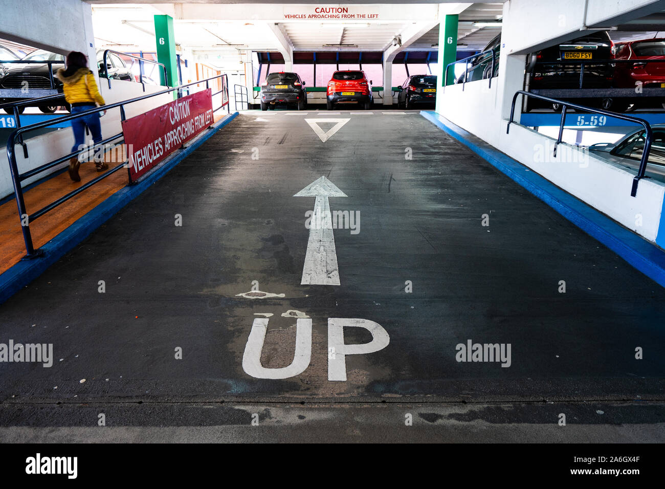The multi storey car park, parking garage for the Intu Potteries ...