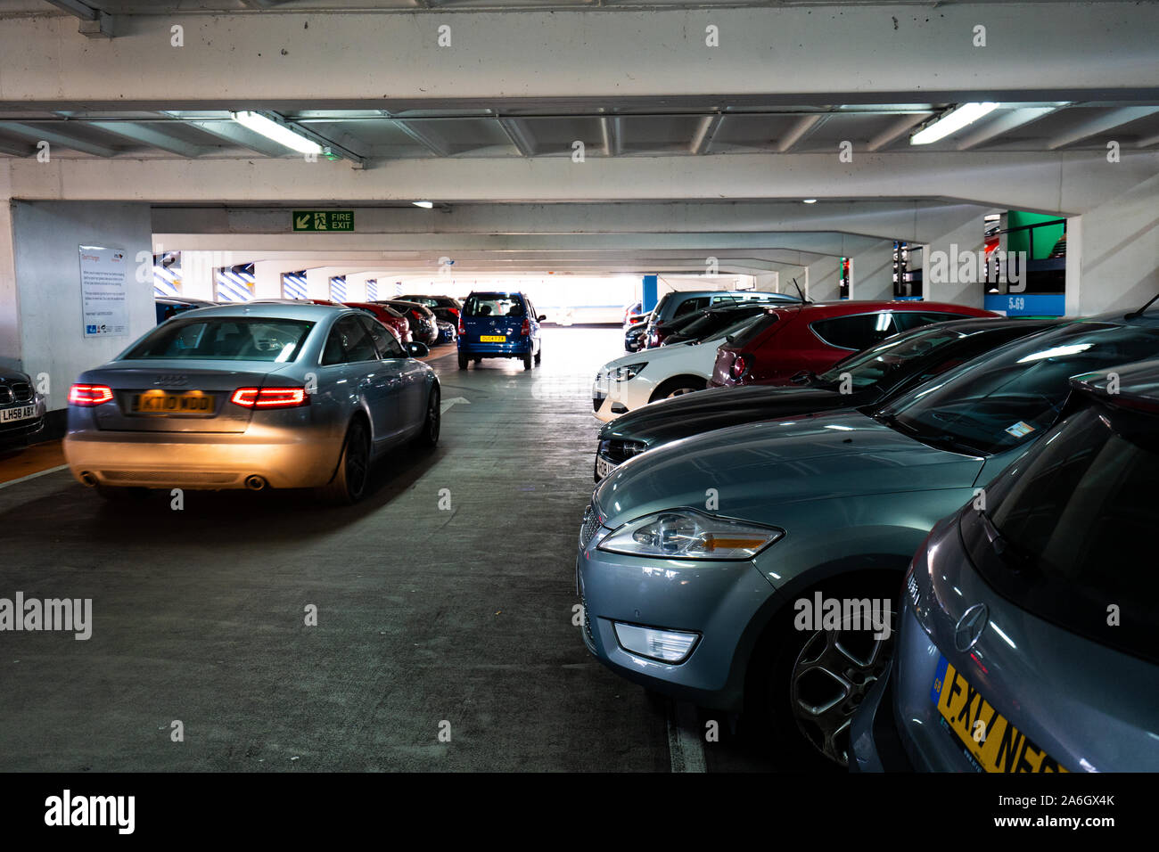 The multi storey car park, parking garage for the Intu Potteries ...