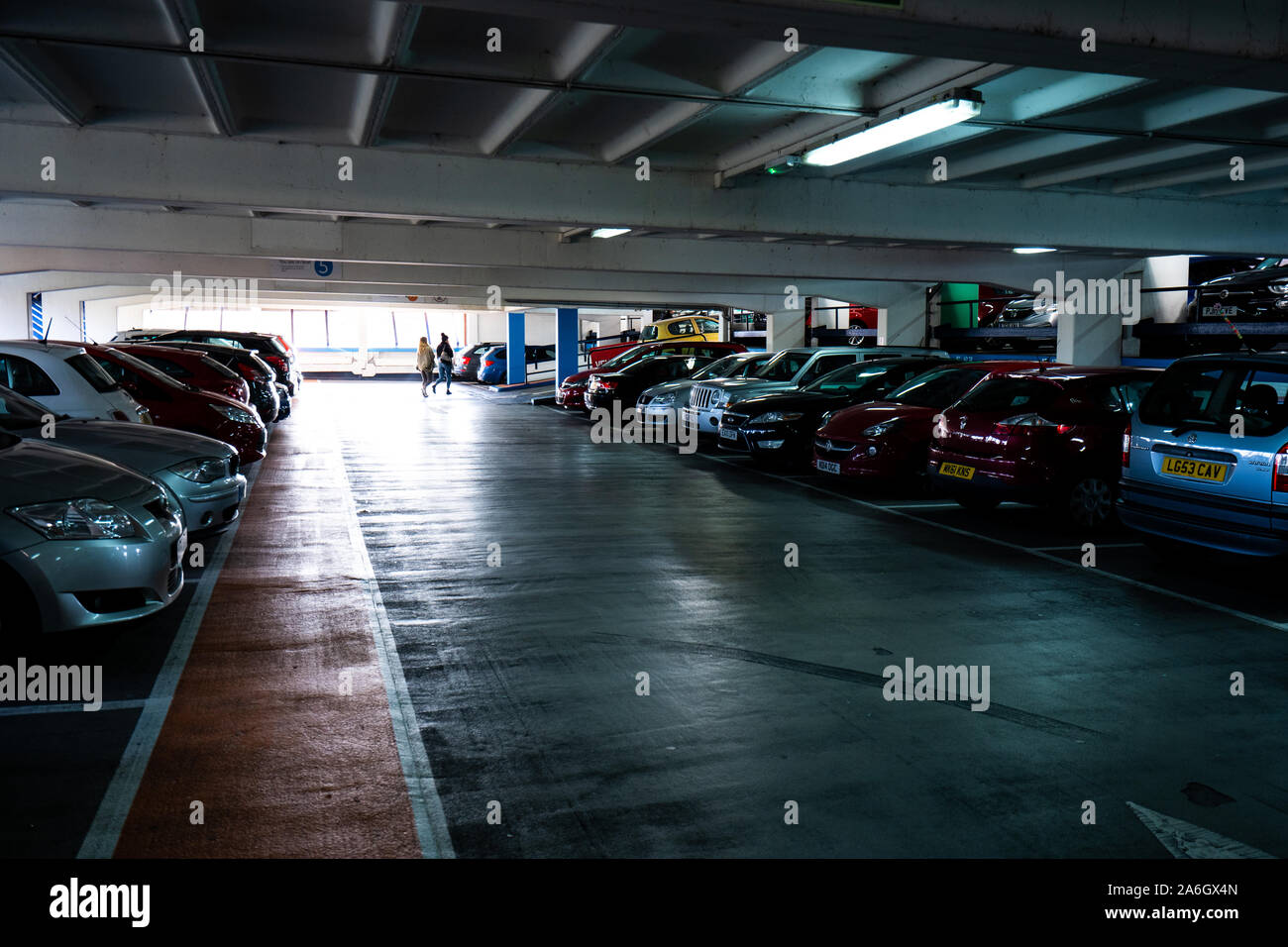 The multi storey car park, parking garage for the Intu Potteries ...