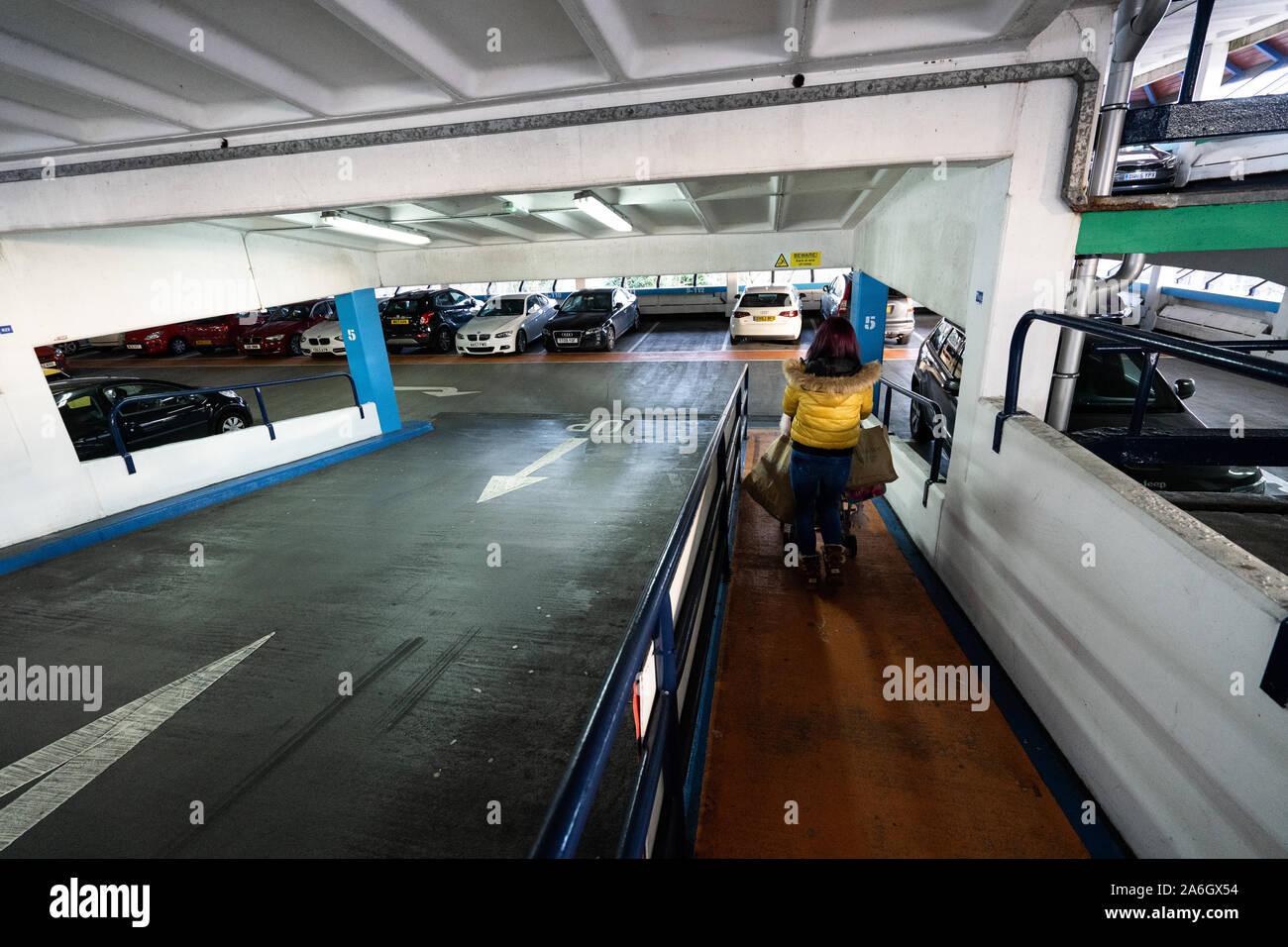 The multi storey car park, parking garage for the Intu Potteries ...