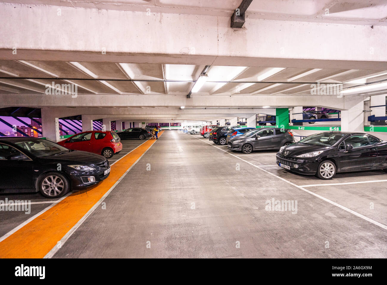 The multi storey car park, parking garage for the Intu Potteries ...