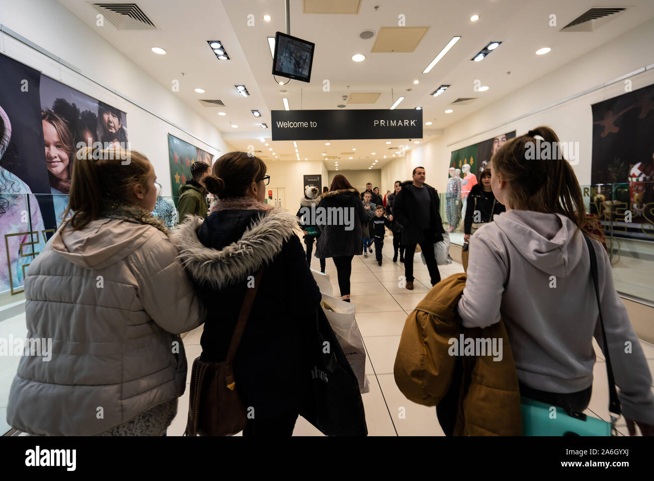 Shoppers at the Primark store in the Intu Potteries Shopping centre ...