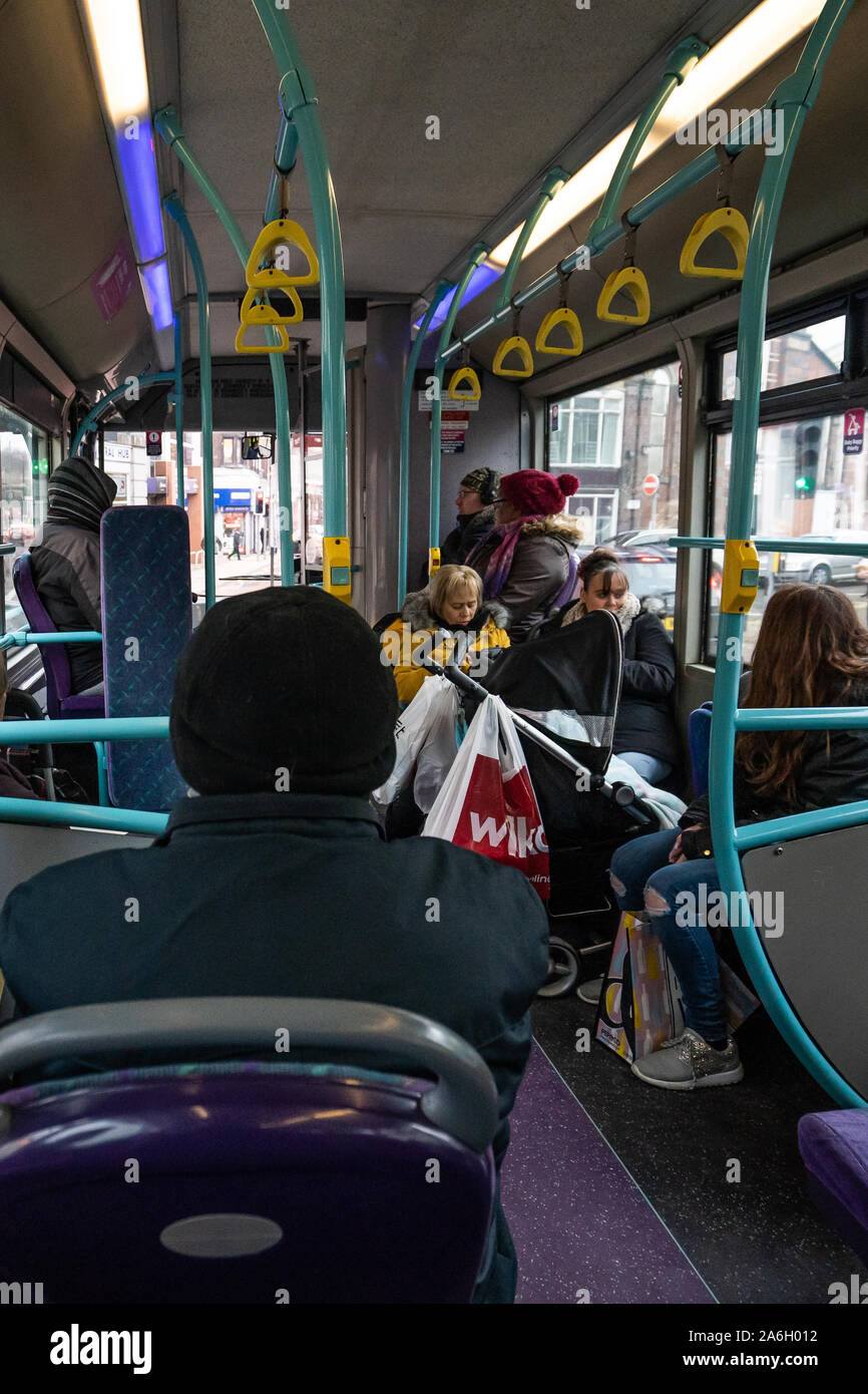 Taking the bus at night as a woman hi-res stock photography and images ...