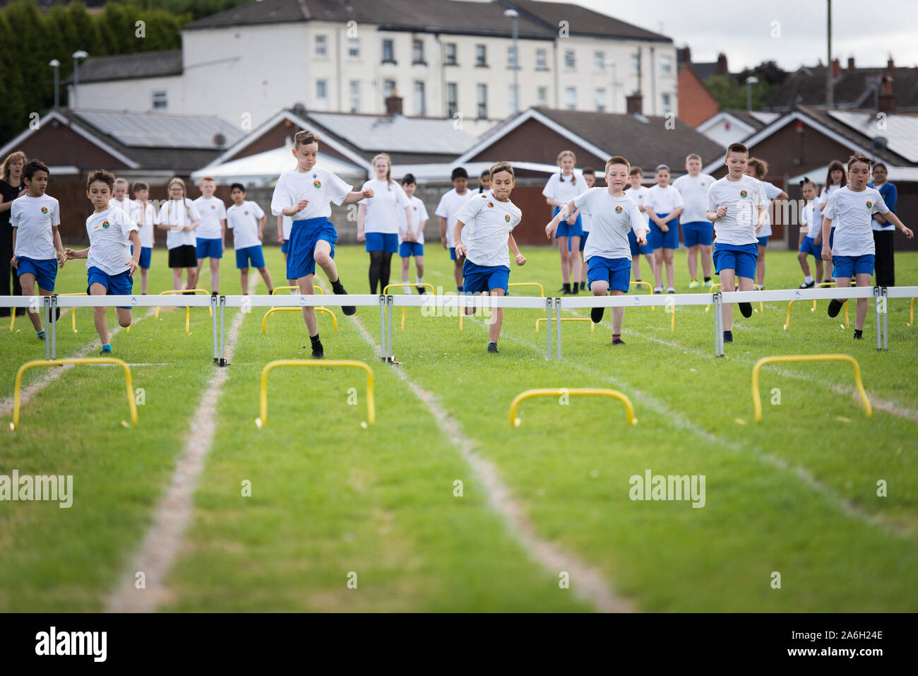 A young boy with ADHD, Autism, Asperger Syndrome takes part in a School ...