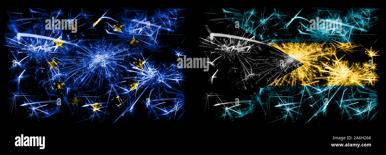 Eu, European union vs Bahamas, Bahamian new year celebration sparkling ...