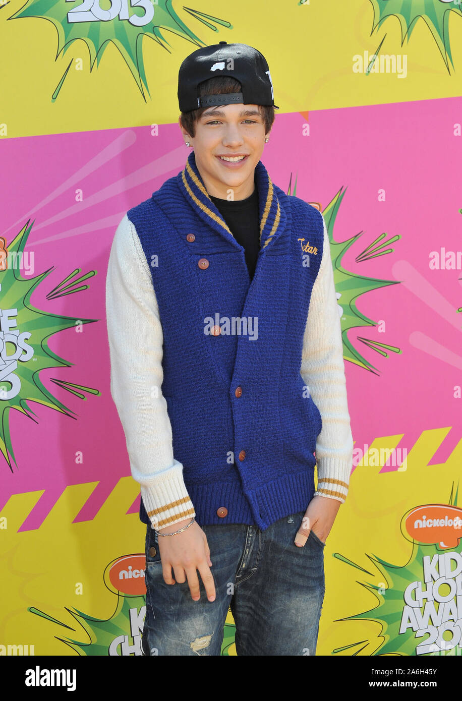 LOS ANGELES, CA. March 23, 2013: Austin Mahone at Nickelodeon's 26th ...