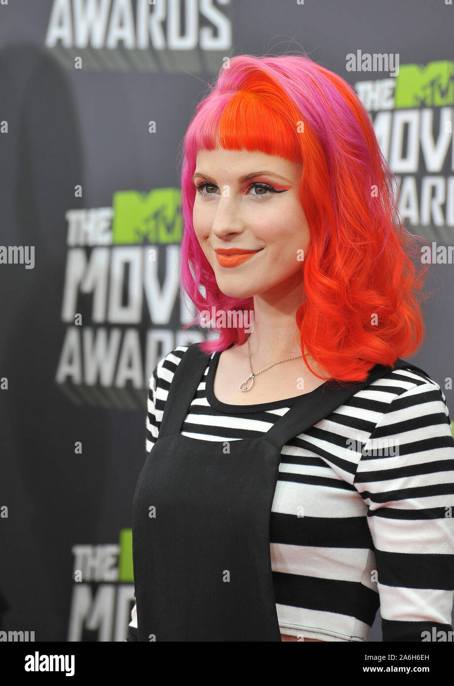LOS ANGELES, CA. April 14, 2013: Singer Hayley Williams of Paramore at ...