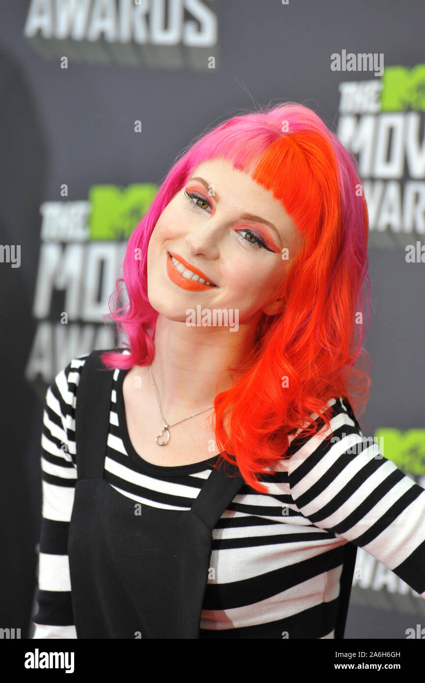 LOS ANGELES, CA. April 14, 2013: Singer Hayley Williams of Paramore at ...