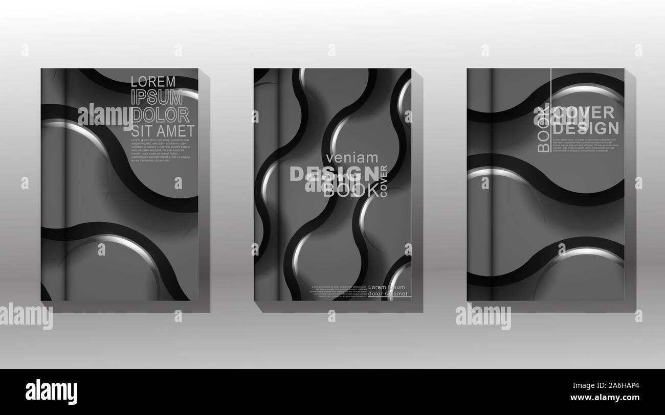 abstract shapes of interconnected circles such as liquids. collection ...