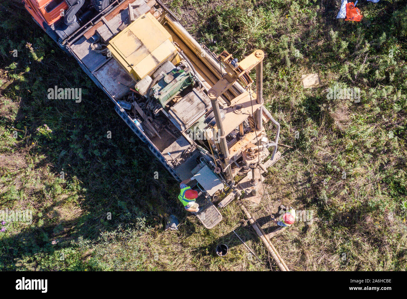 Mobile drilling rig for repair of oil and gas wells Stock Photo - Alamy