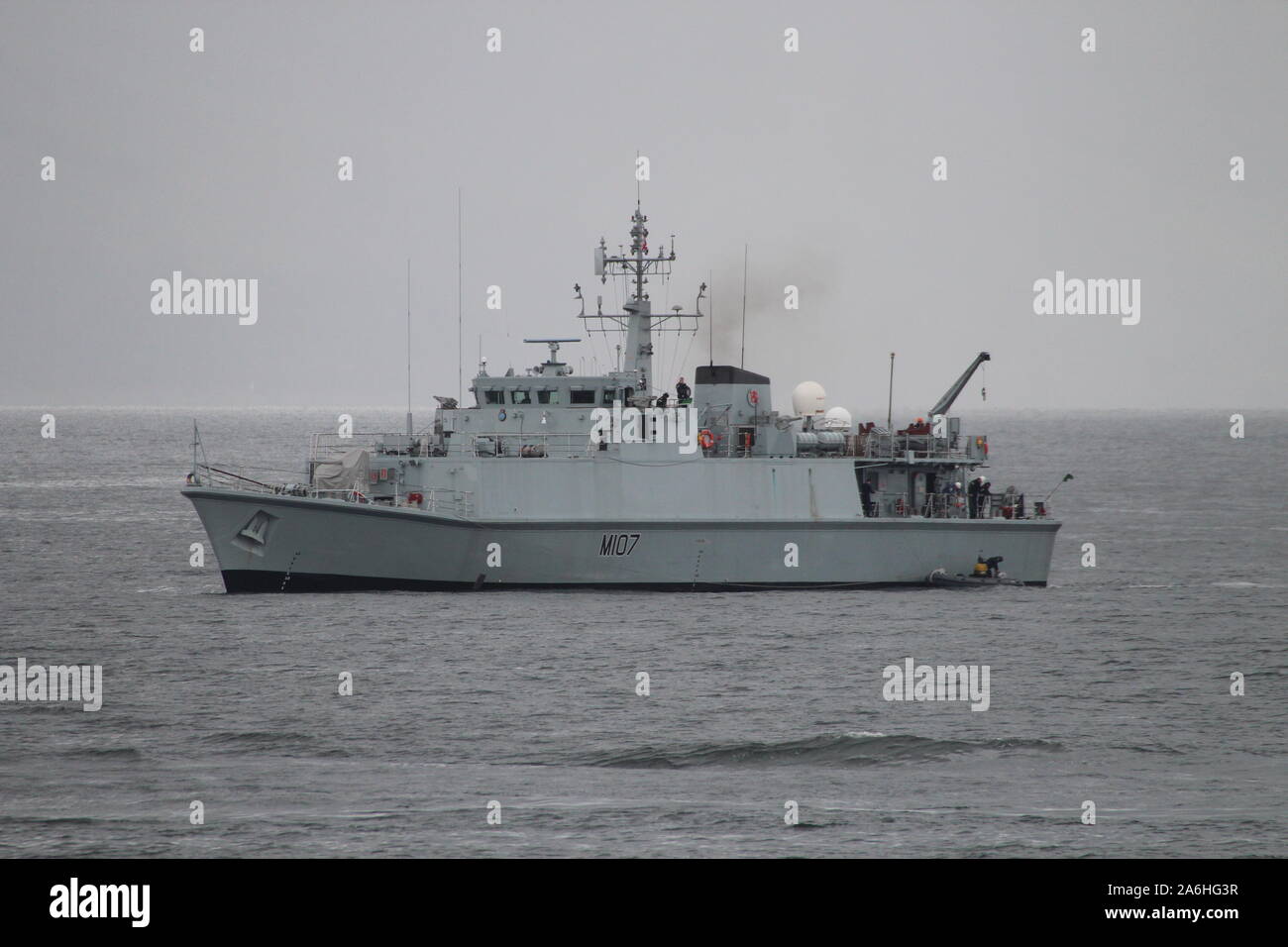 HMS Pembroke (M107), a Sandown-class minehunter operated by the Royal ...