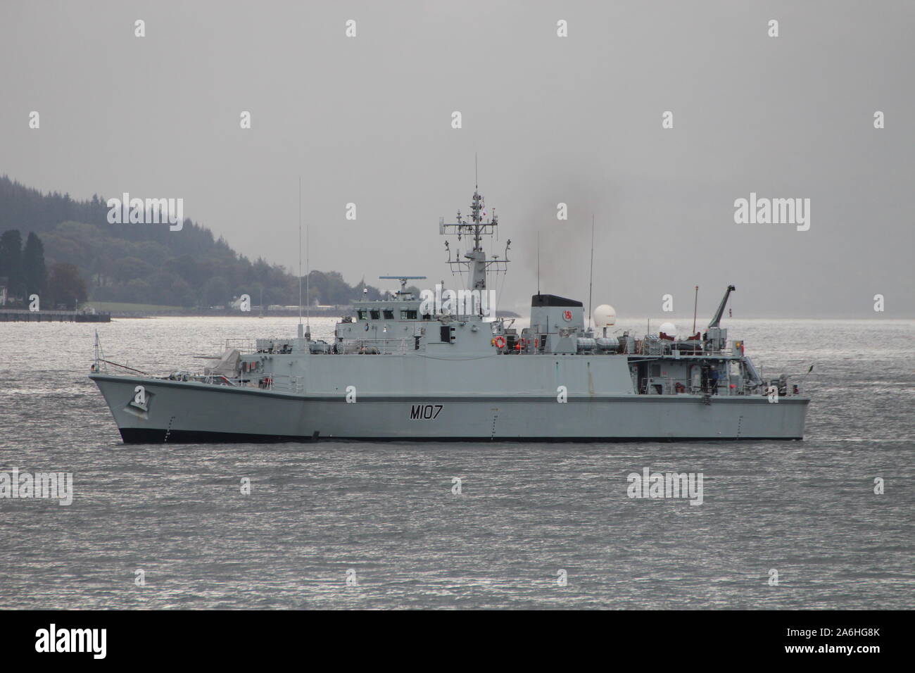 HMS Pembroke (M107), a Sandown-class minehunter operated by the Royal ...