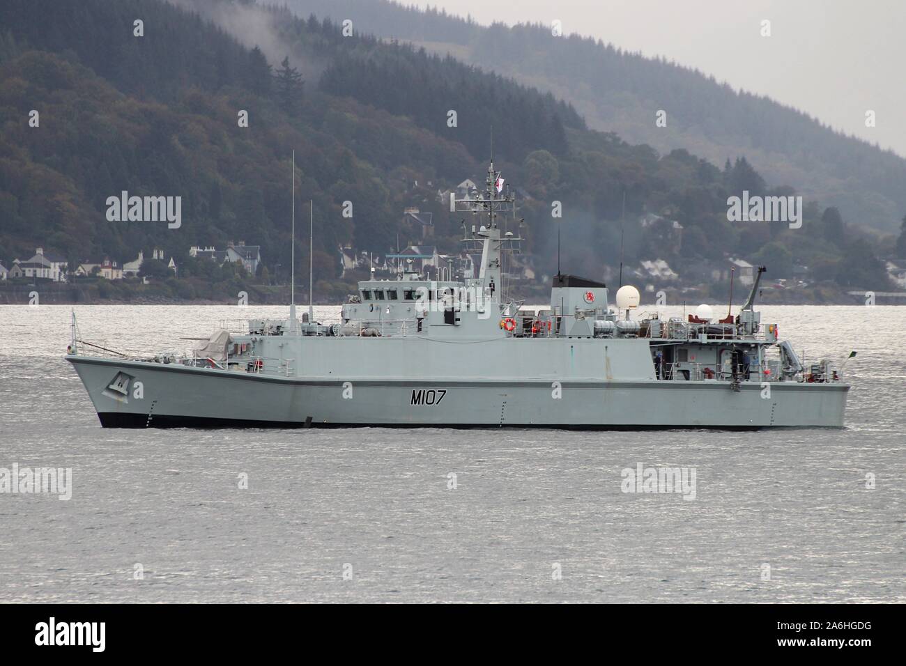 HMS Pembroke (M107), a Sandown-class minehunter operated by the Royal ...