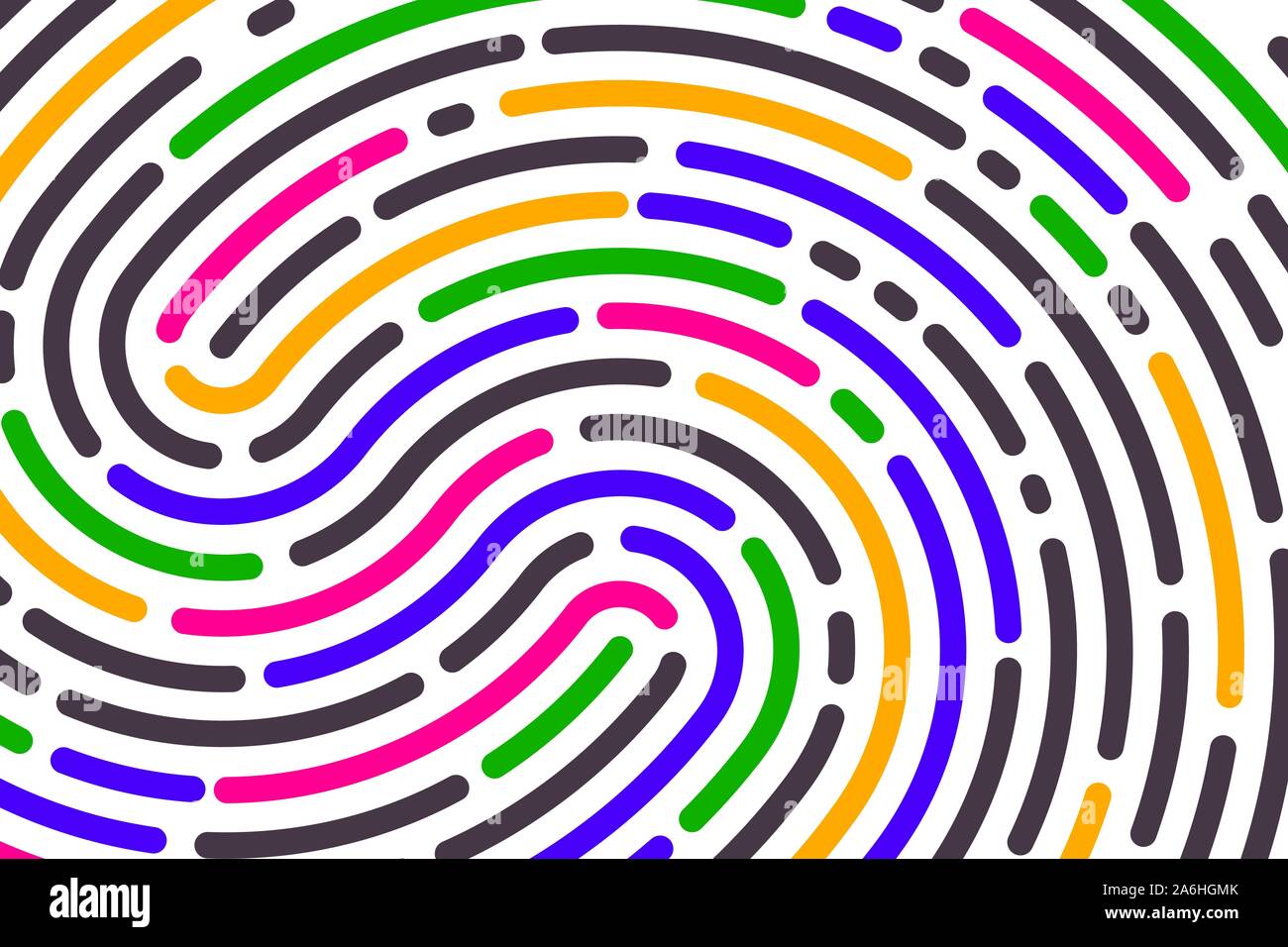 Fingerprint background, id pattern, finger print vector color line ...
