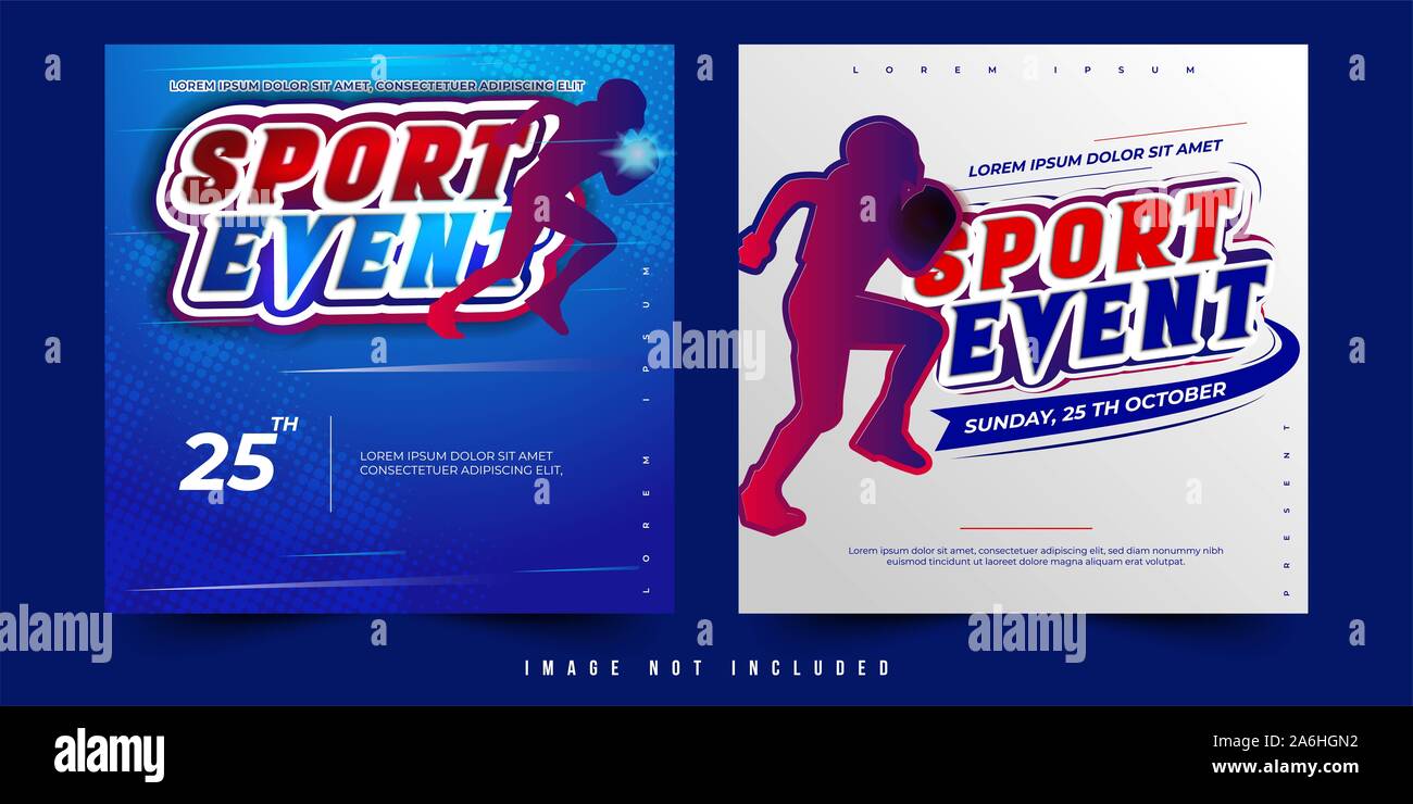 two option flyer, poster or banner design vector sport event with ...