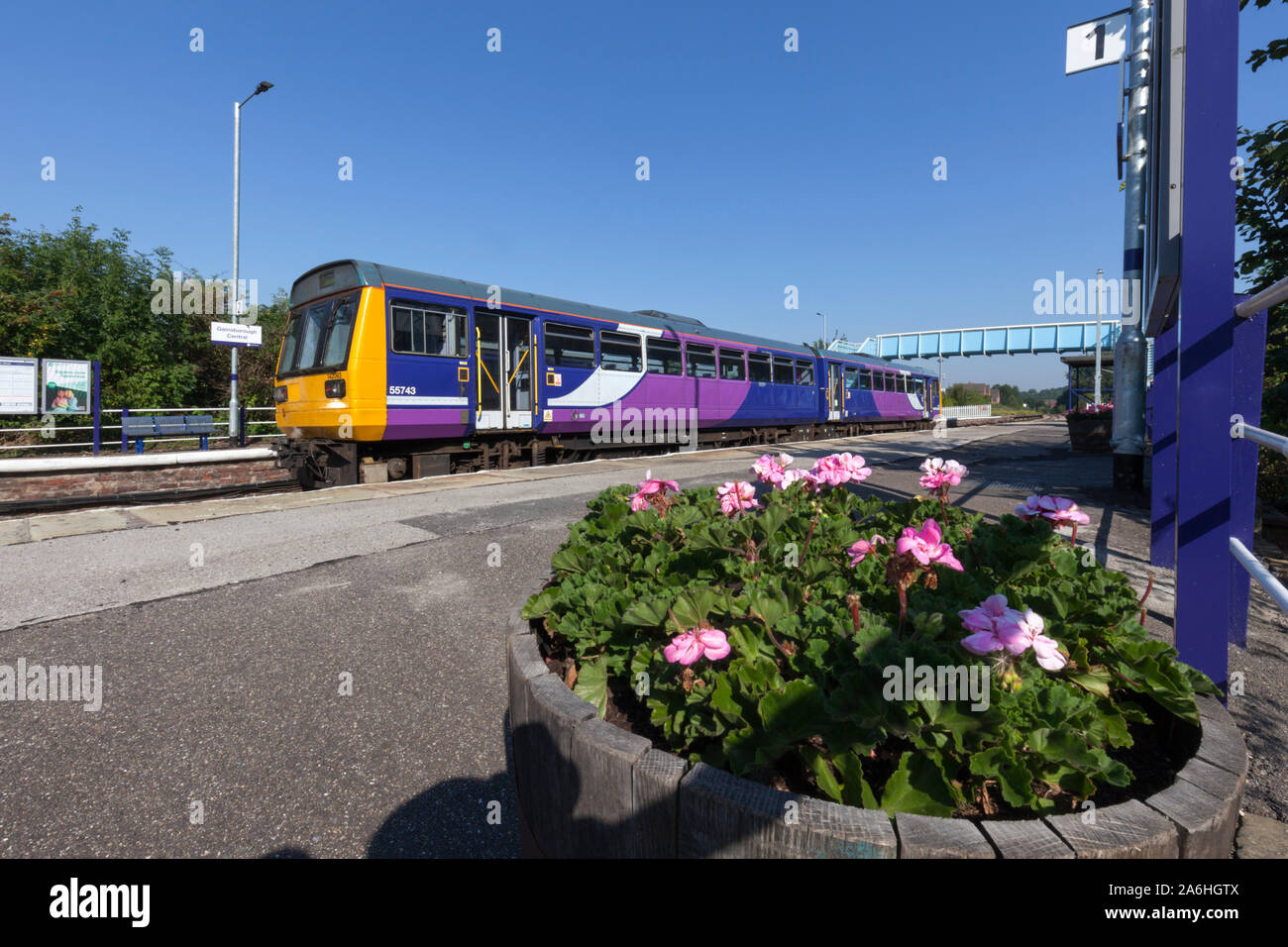 Arriva Northern rail class 142 pacer train at Gainsborough Central railway station Stock Photo ...