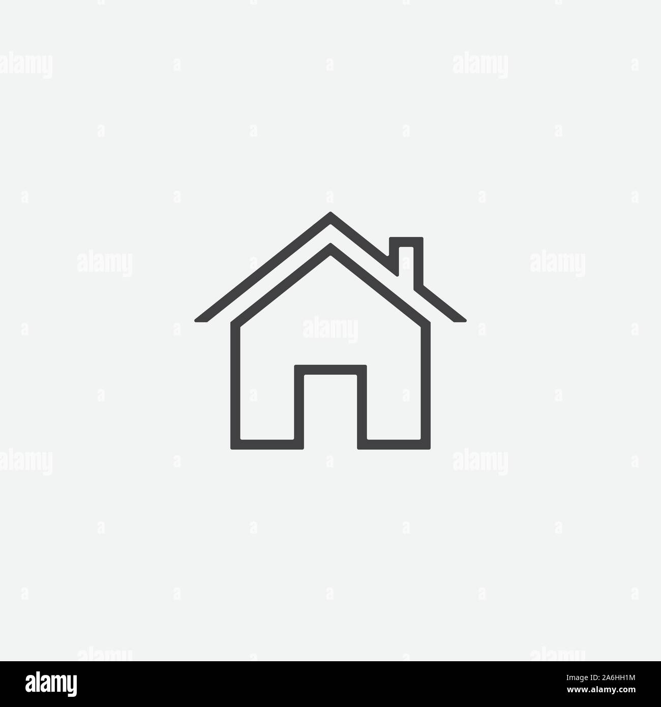 House or home vector icon in linear style, Home vector icon ...