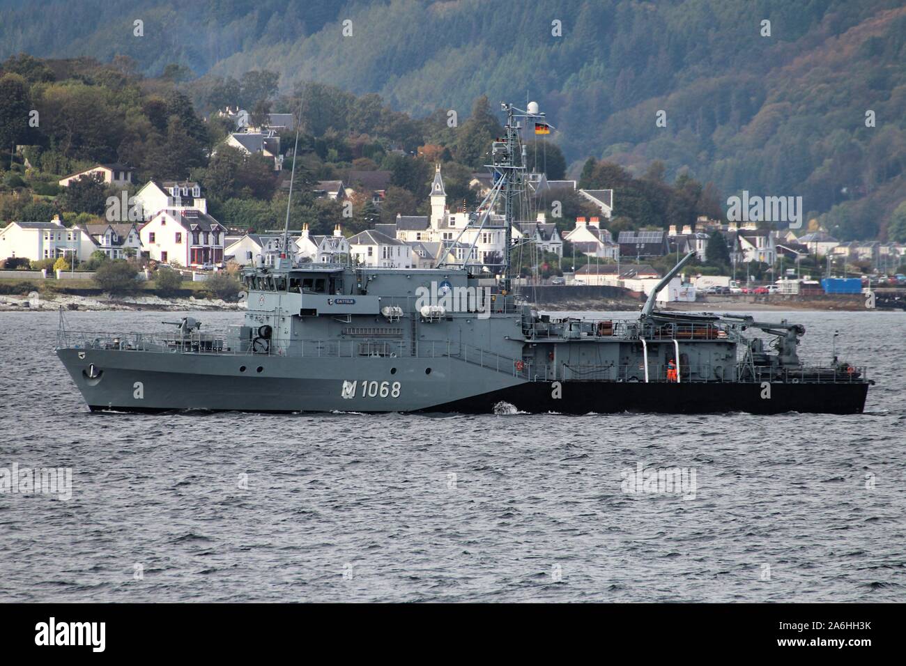FGS Datteln (M1068), a Frankenthal-class (Type 332) minehunter operated ...