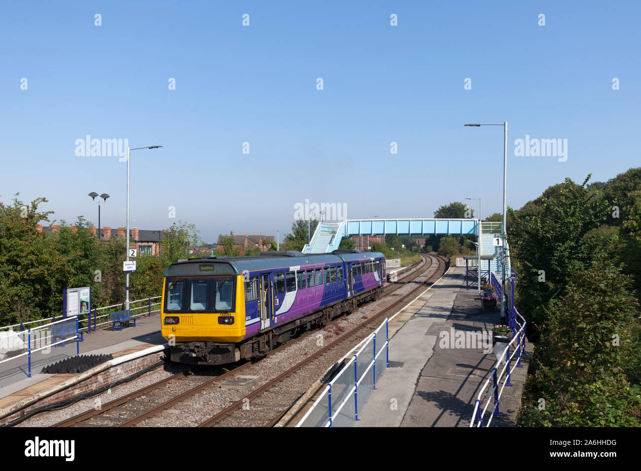 Arriva Northern rail class 142 pacer train at Gainsborough Central railway station Stock Photo ...