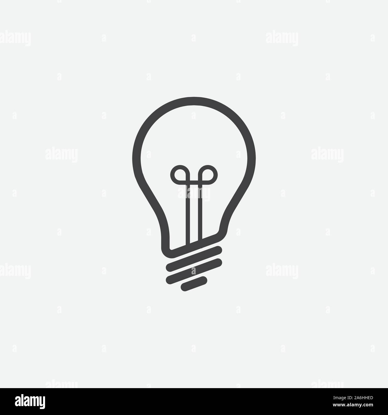Vector image lamp. Lightbulb icon design, LightBulb linear icon vector ...