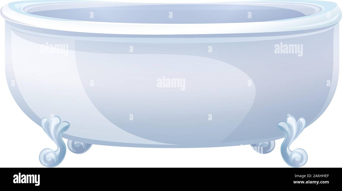 Ceramic bathtub icon. Cartoon of ceramic bathtub vector icon for web ...