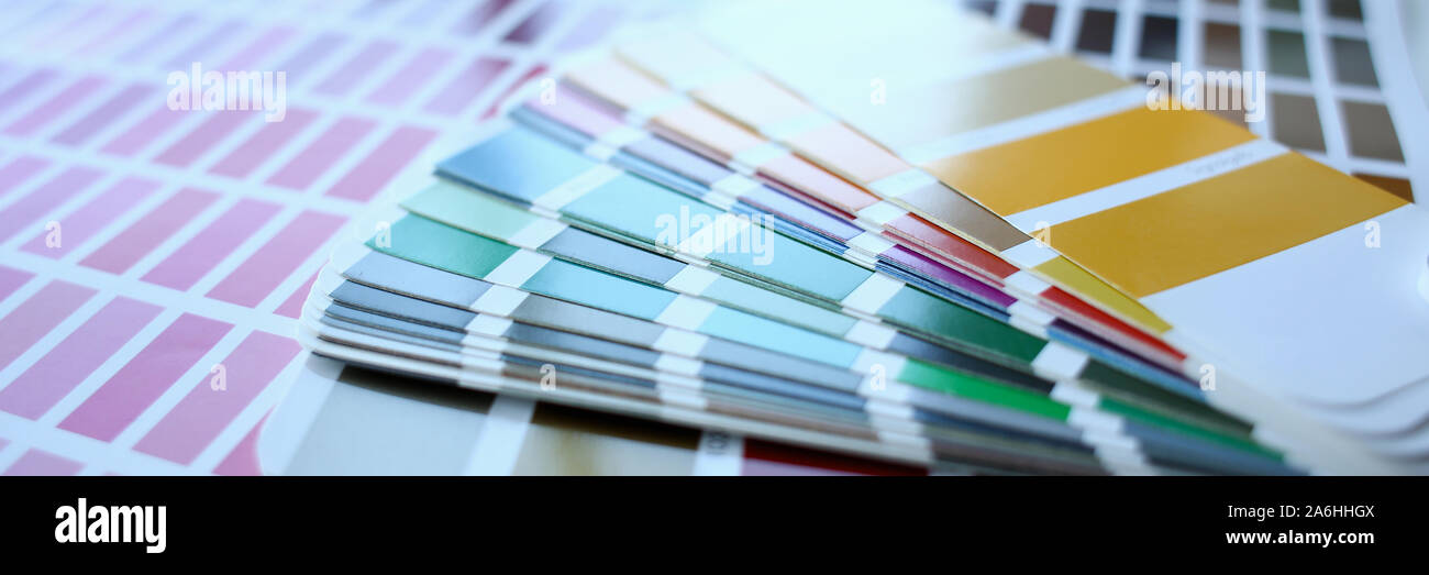Color print of pantone statistics offset Stock Photo - Alamy