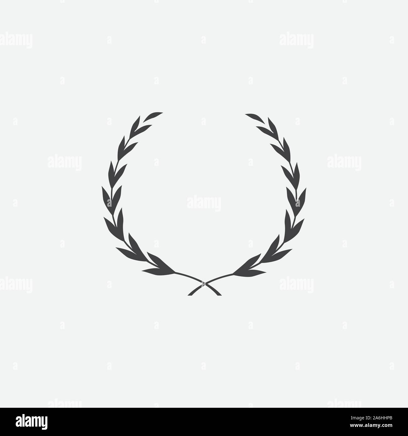 Laurel Wreath floral heraldic element, Heraldic Coat of Arms decorative ...