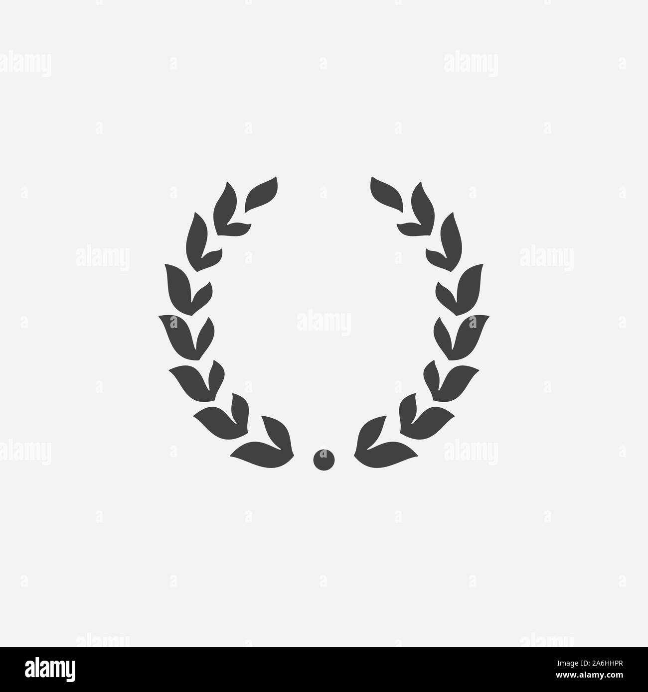 Laurel Wreath floral heraldic element, Heraldic Coat of Arms decorative ...