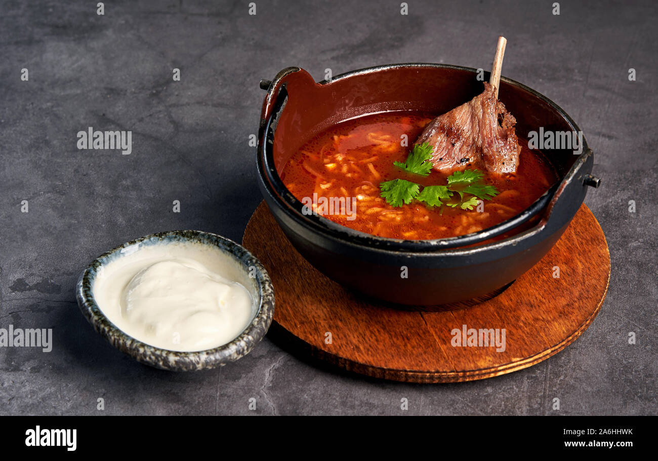 Beetroot hot soup hi-res stock photography and images - Alamy