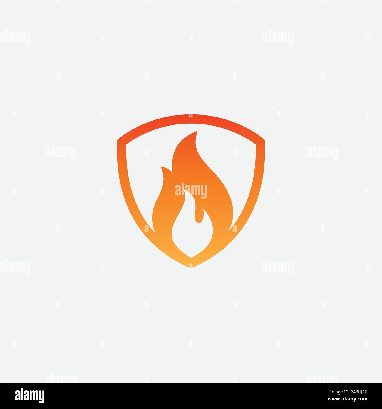 Fire Shield Logo Design Vector Template, Shield Fire Logo Concept, Fire ...