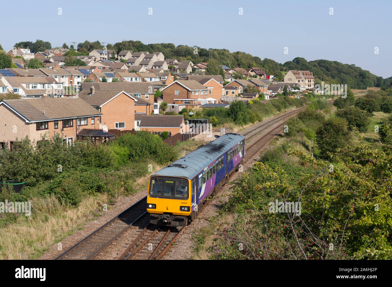 Arriva Northern rail class 144 pacer train 144013 passing Kiveton Park ...