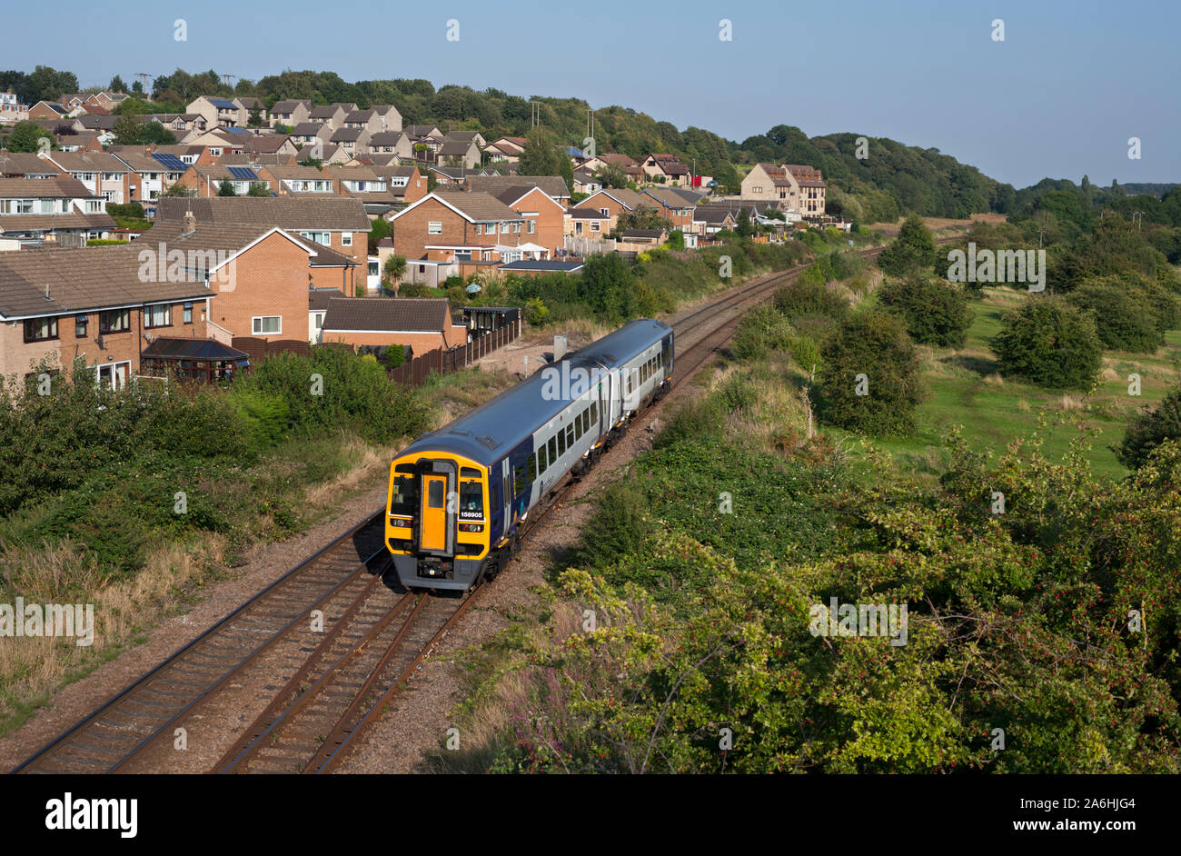 Arriva northern Rail class 158 express sprinter train 158905 passing ...