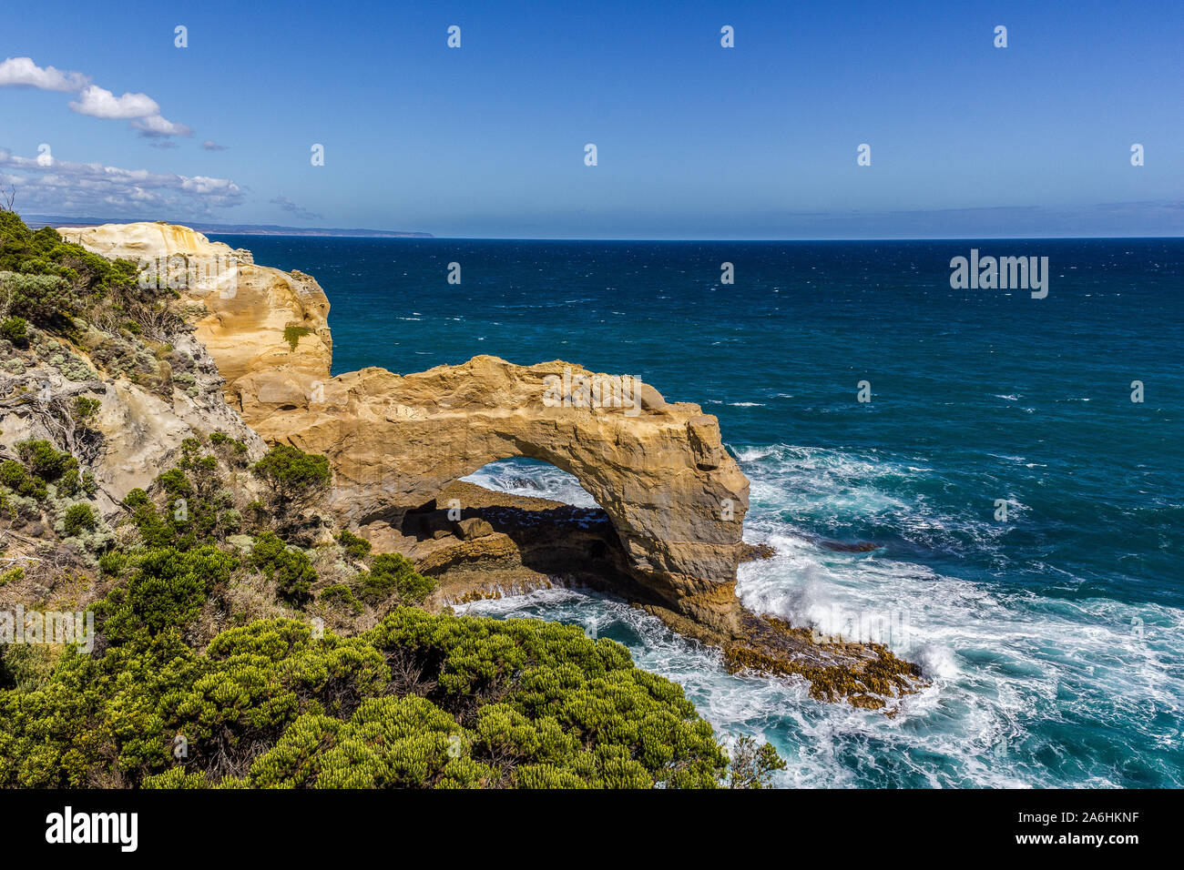 Famous cliffs with clouds near 12 Apostel, Great Ocean Road, Victoria ...