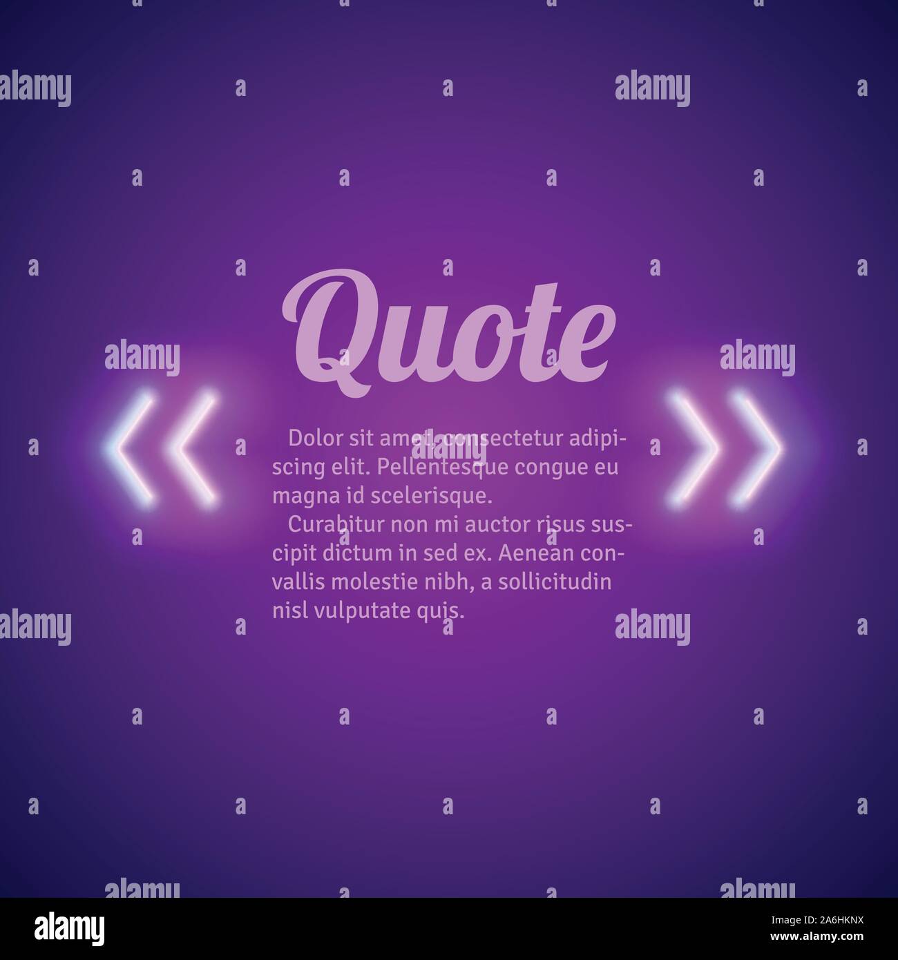 Retro neon glowing quote marks frame Stock Vector Image & Art - Alamy