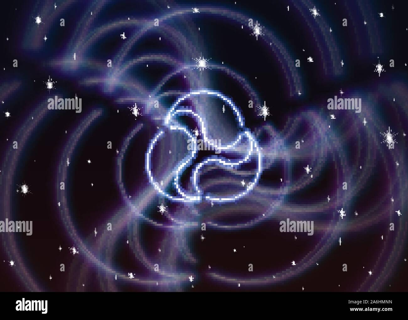 Magic triangle symbol spreads the shiny mystic energy in spiritual ...