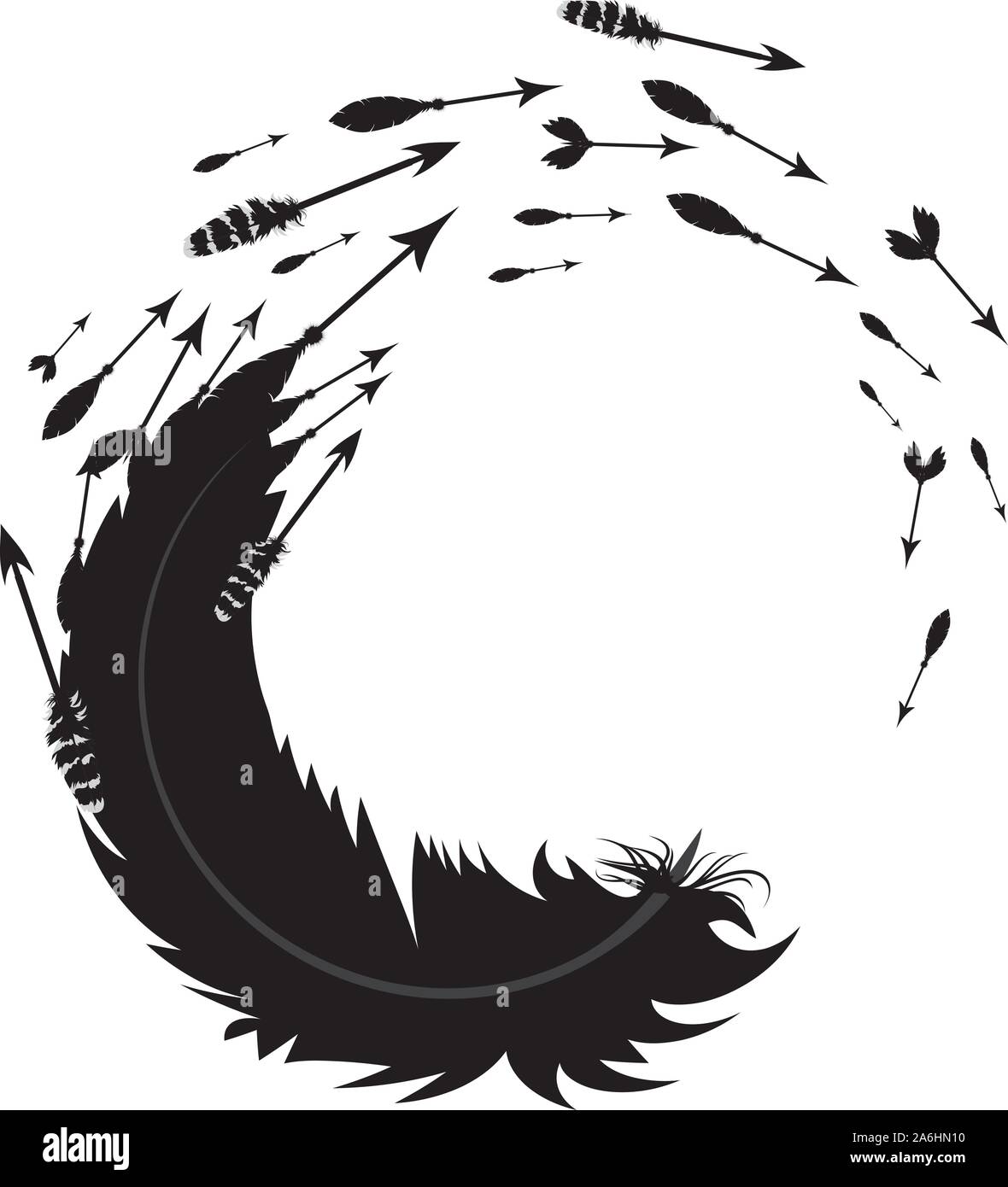 Feather Arrow Silhouette