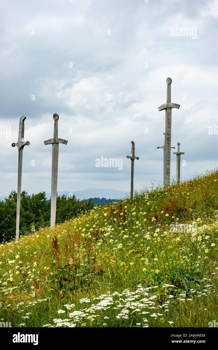 20 JULY 2019, GEORGIA, TBILISI, Famous Didgori battle monument with ...