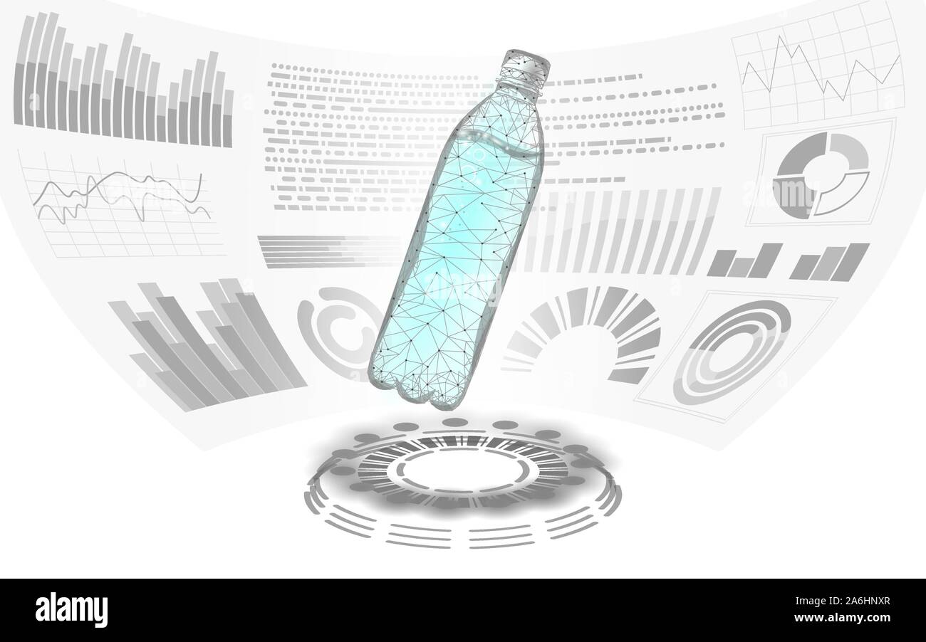 Water bottle quality test science engineering concept. Lab control ...