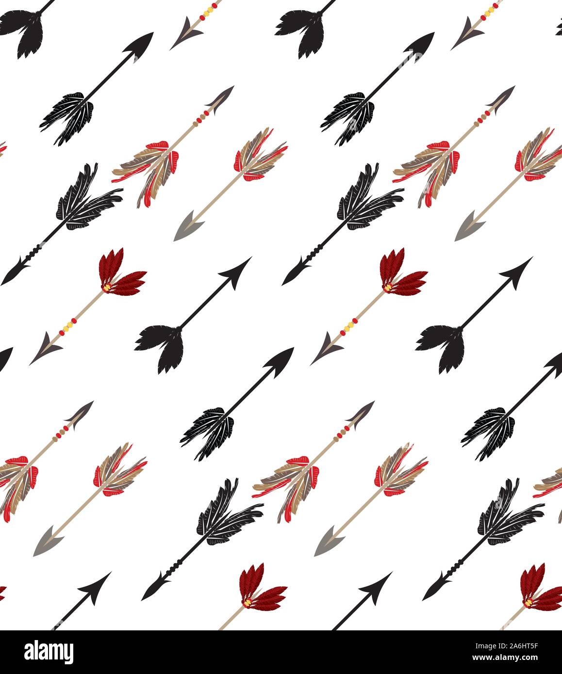 Decorative native arrows with stylized feathers set Stock Vector Image ...