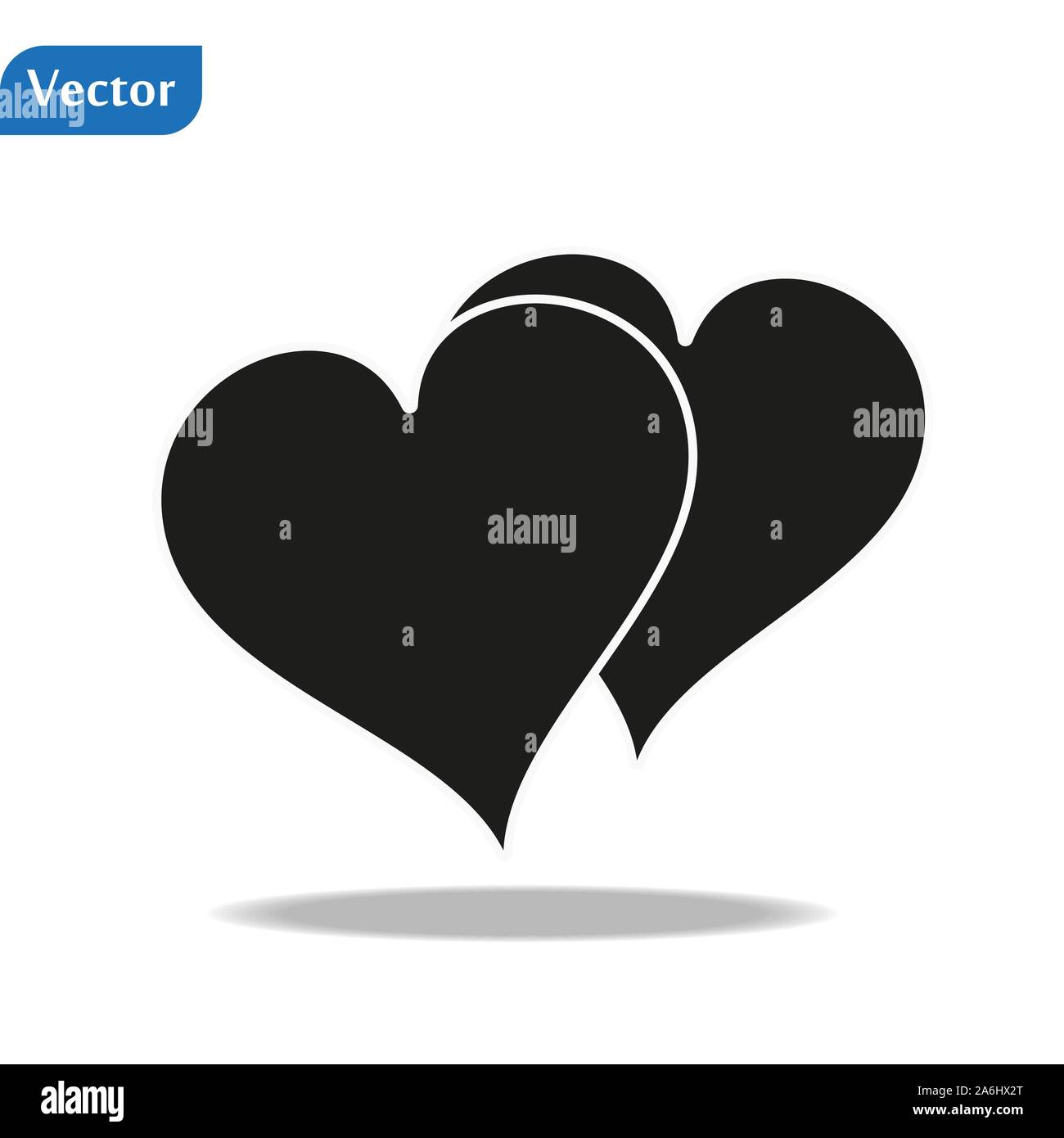 Heart Icon Vector. Vector image of a flat heart icon. Perfect Love ...