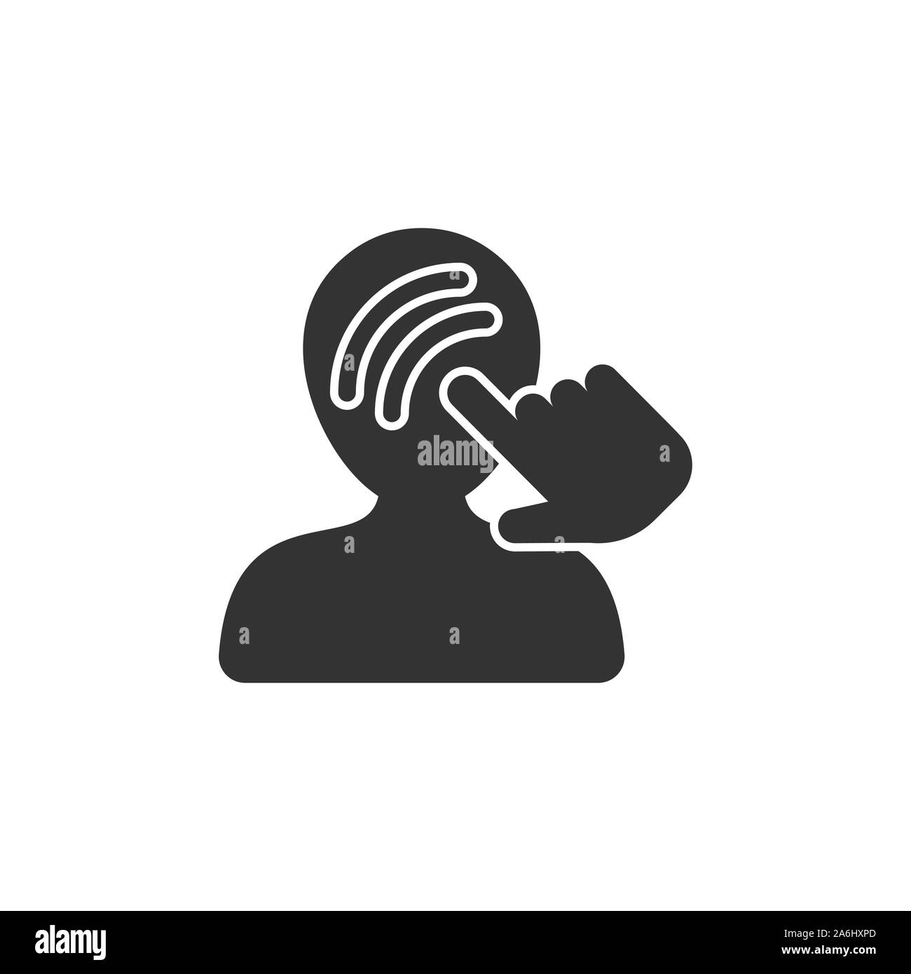 Mind awareness icon in flat style. Idea human vector illustration on ...
