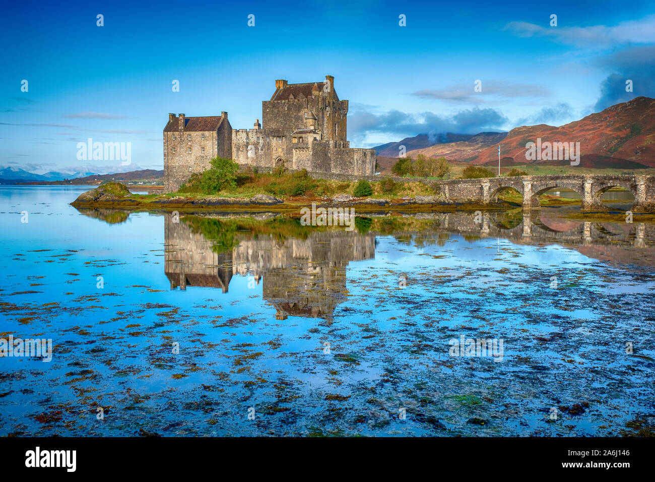 Eilean Donan Castle, Scotland, Dornie, Kyle of Lochalsh IV40 8DX Stock ...